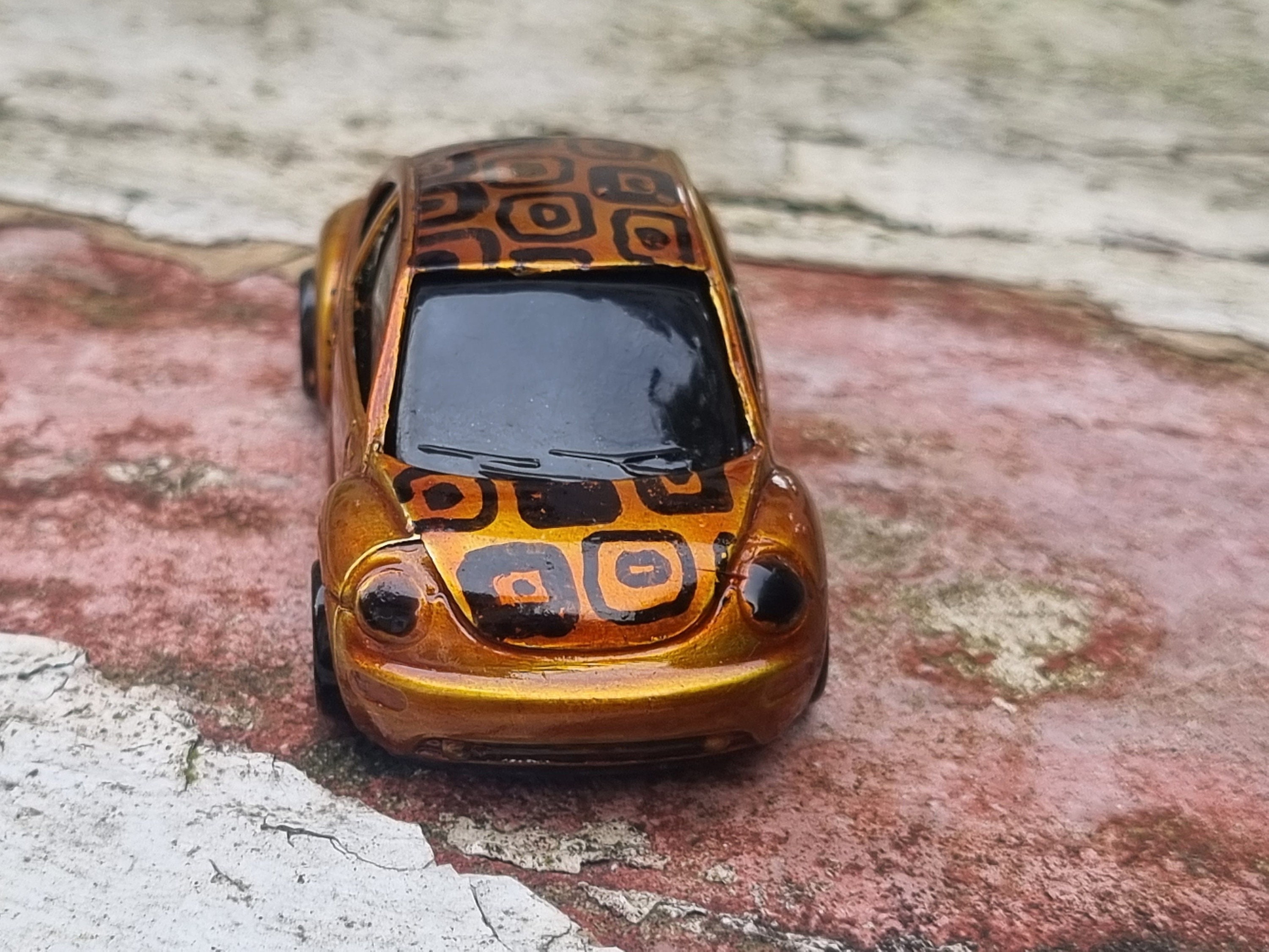 Vintage Die-cast Car, VW Beetle, 1:64, Unique Custom Restoration, Hand ...