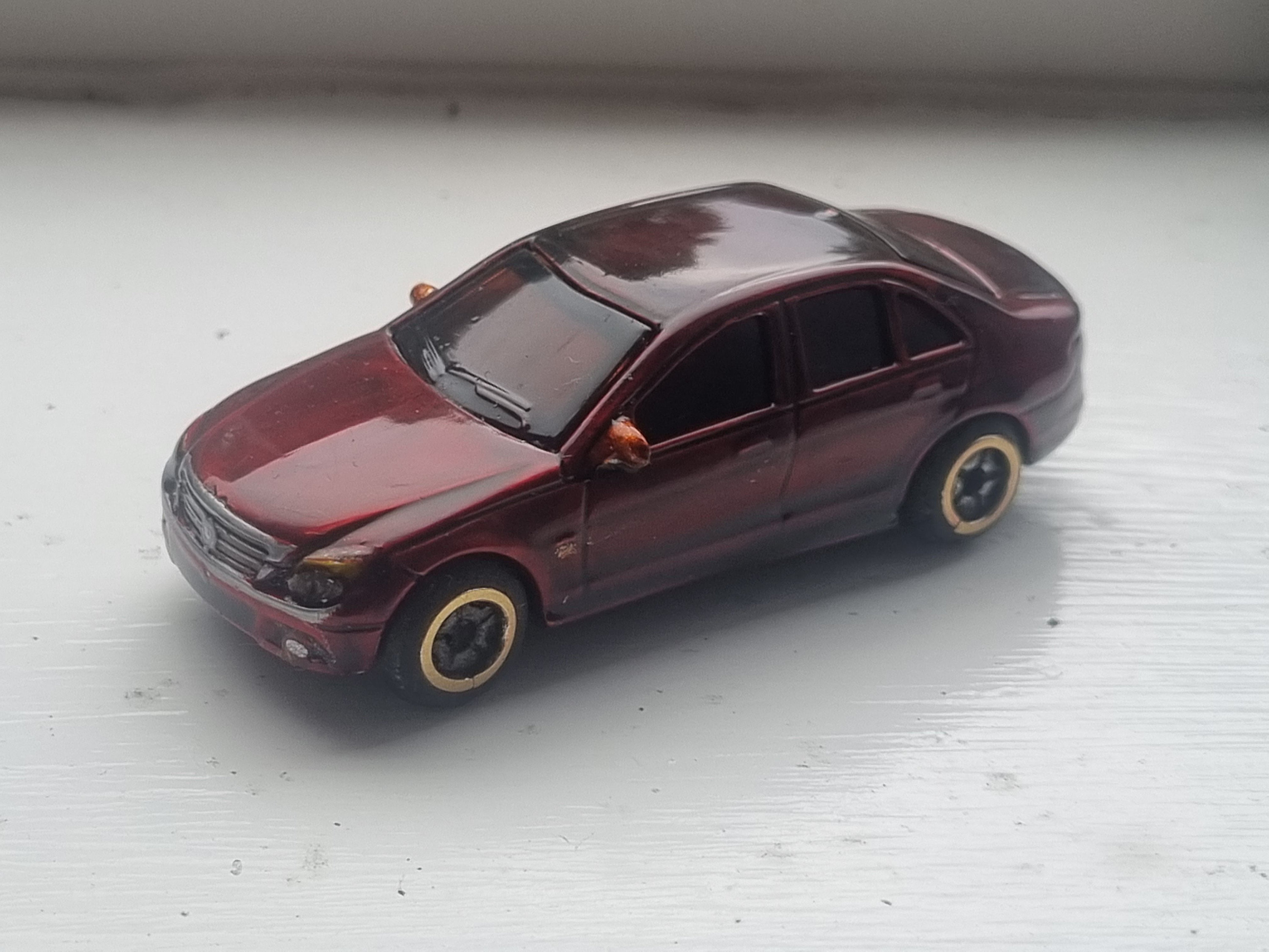 Unique Custom Restored 1 64 Die cast Mercedes C class W204 High gloss Paint That Changes in the Sun Custom Details a One off Etsy Canada