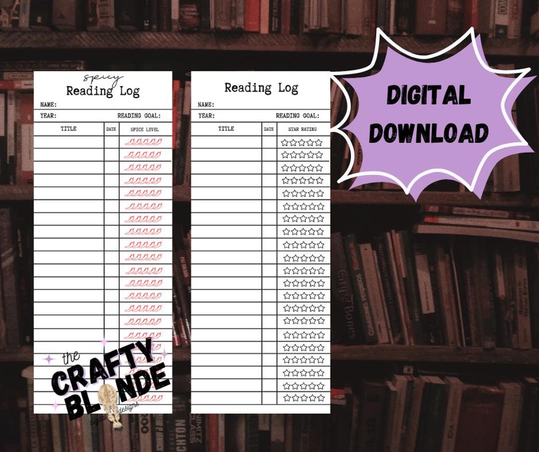 Printable Bookmark, Reading Log Tracker, Reading Journal, Reading ...