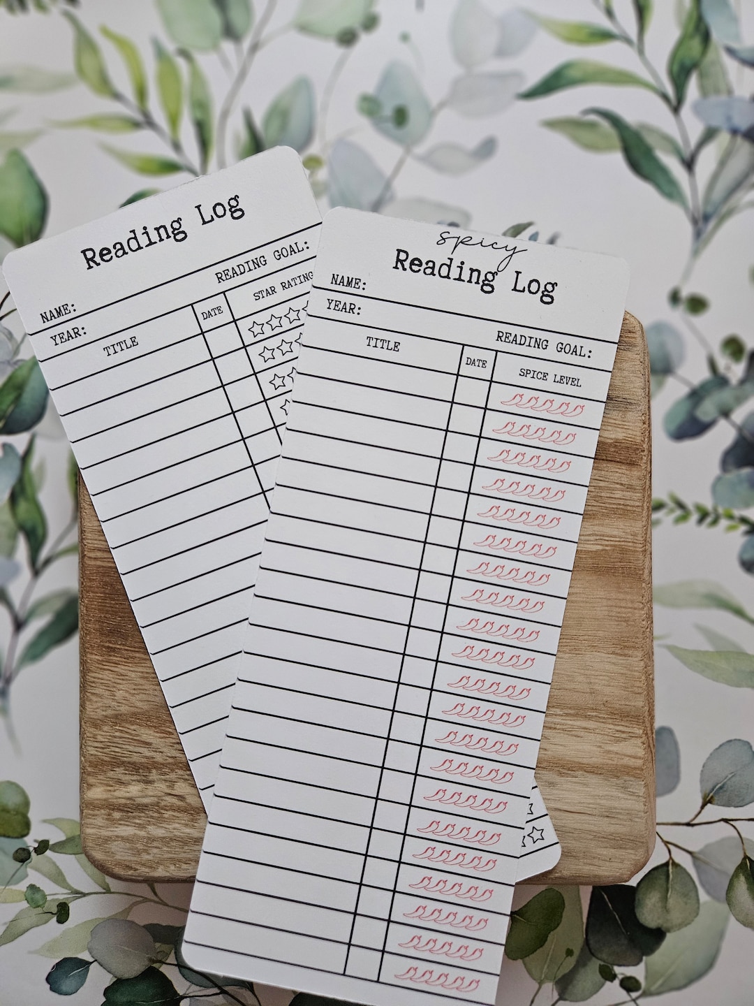 Reading List Bookmark, Library Card Bookmark, Book Tracker, Vintage ...