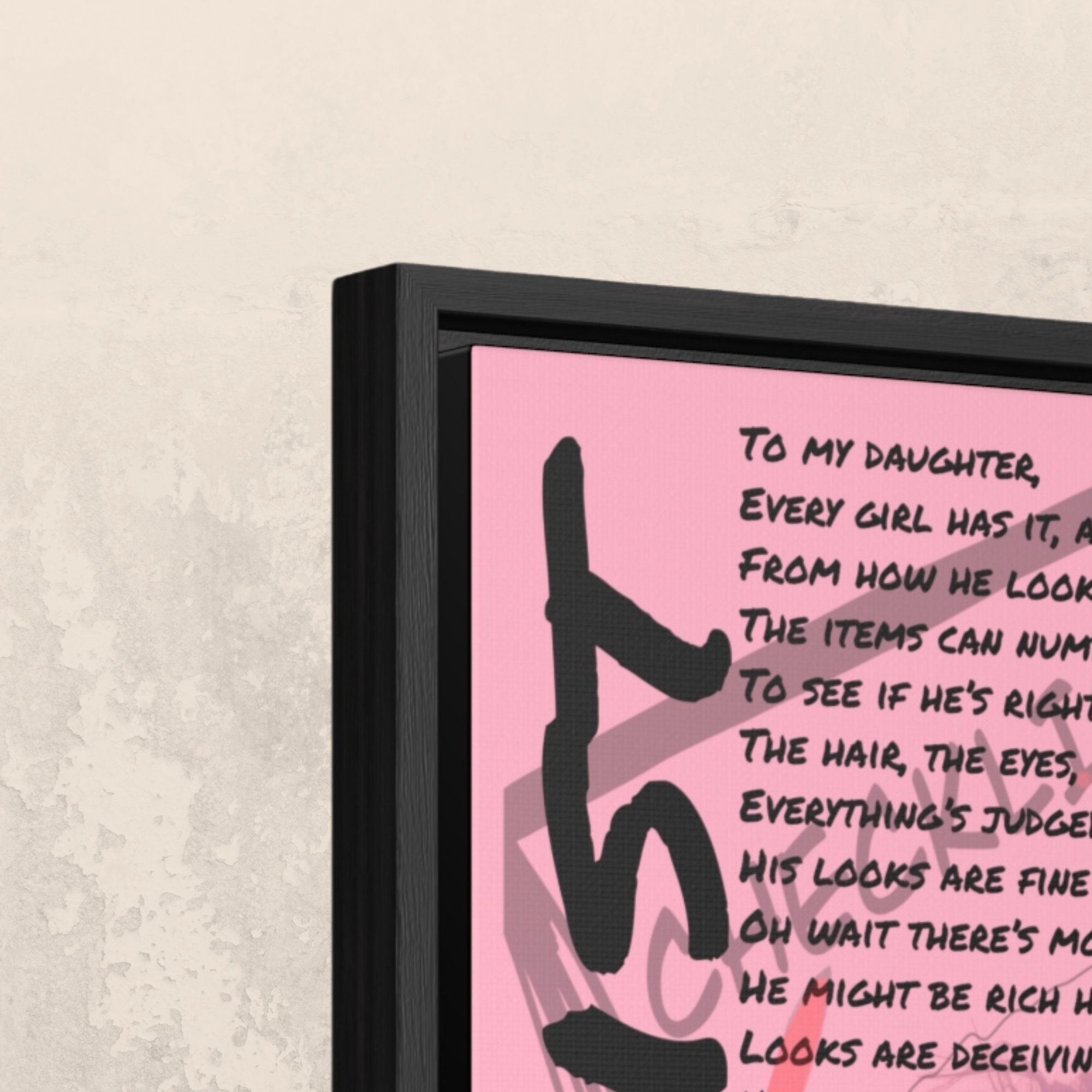 Father Daughter Poem Framed Canvas, Letter to Daughter, Funny Daughter ...