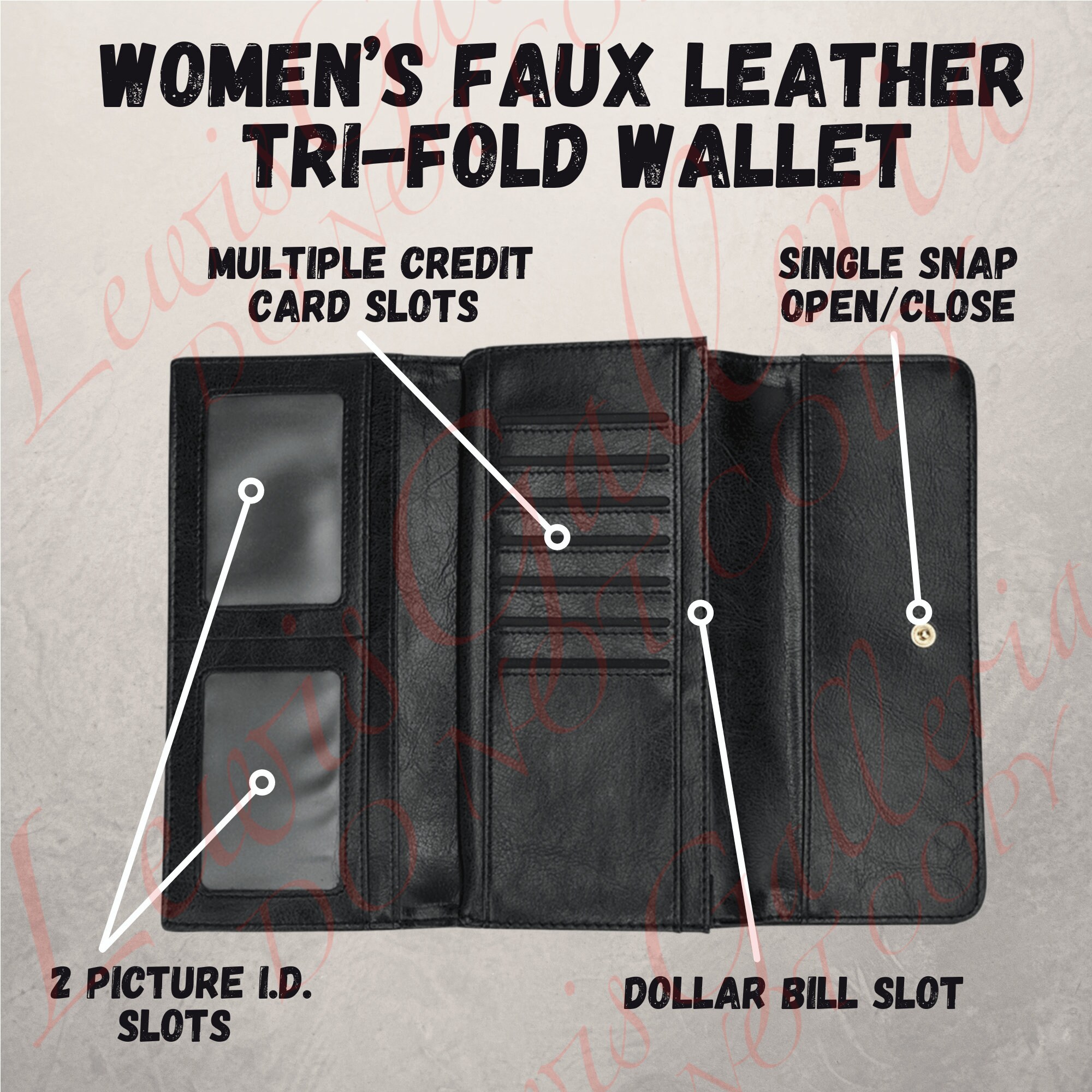 Unique Jesus Wallet, Christian Tri Fold Wallet for Women, Pink Faux ...