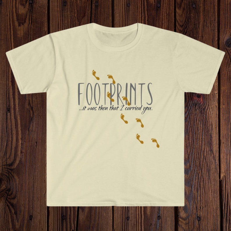 Footprints Poem, Footprints Shirt, Bible Verse Tee, Inspirational Shirt ...