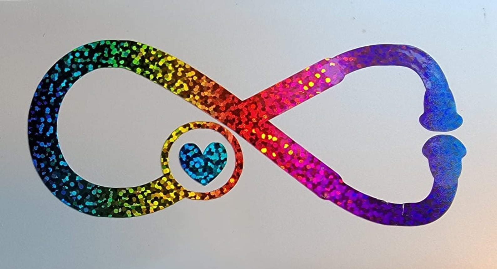 Rainbow Infinity Stethoscope Vinyl Decal | Etsy