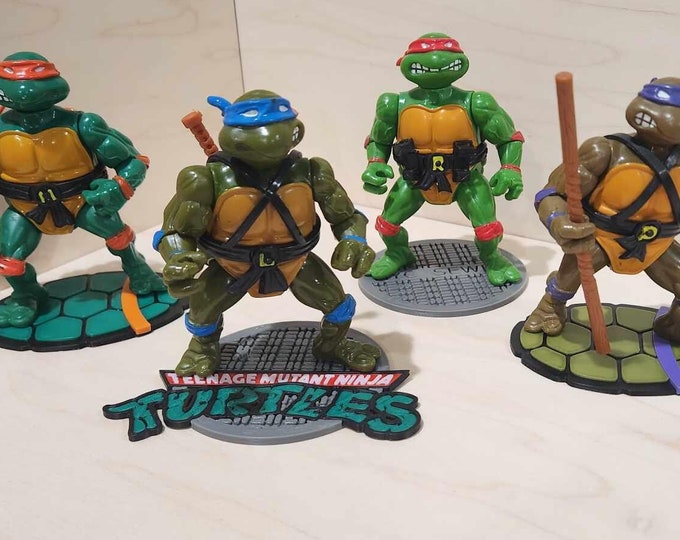 TMNT Vintage Teenage Mutant Ninja Turtles Action Figure Stand - Etsy