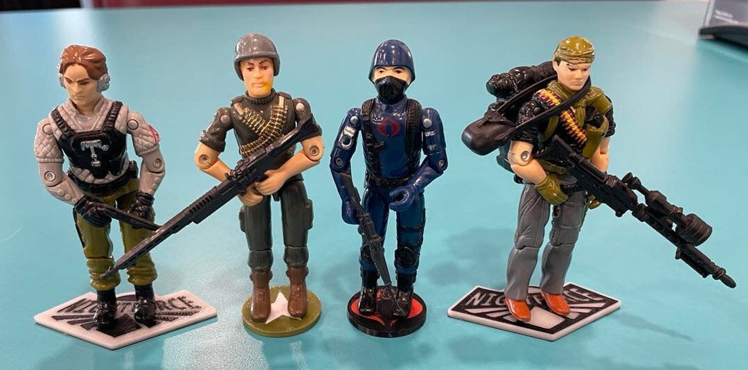 GI JOE Vintage Action Figure Display Stand Retro Cobra Night Force - Etsy
