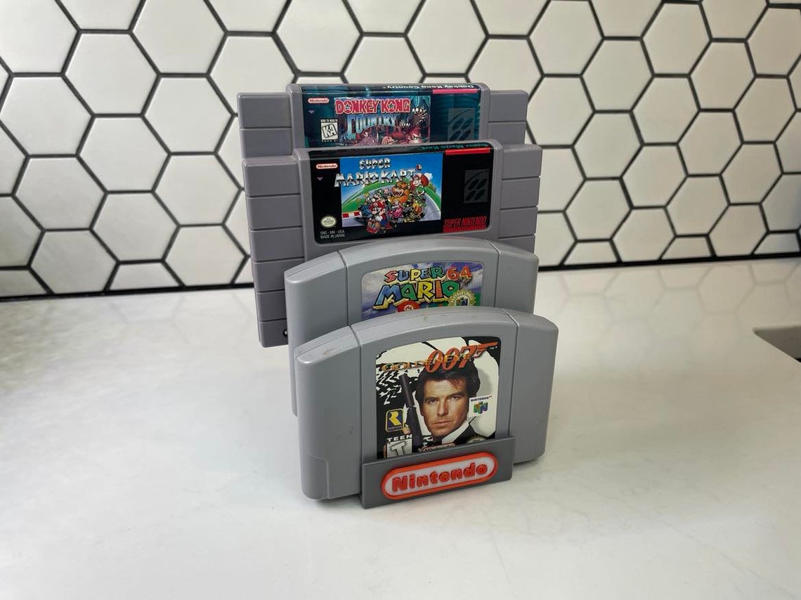 Nintendo 64/SNES Game Holder Cartridge Display N64 Super Nintendo ...