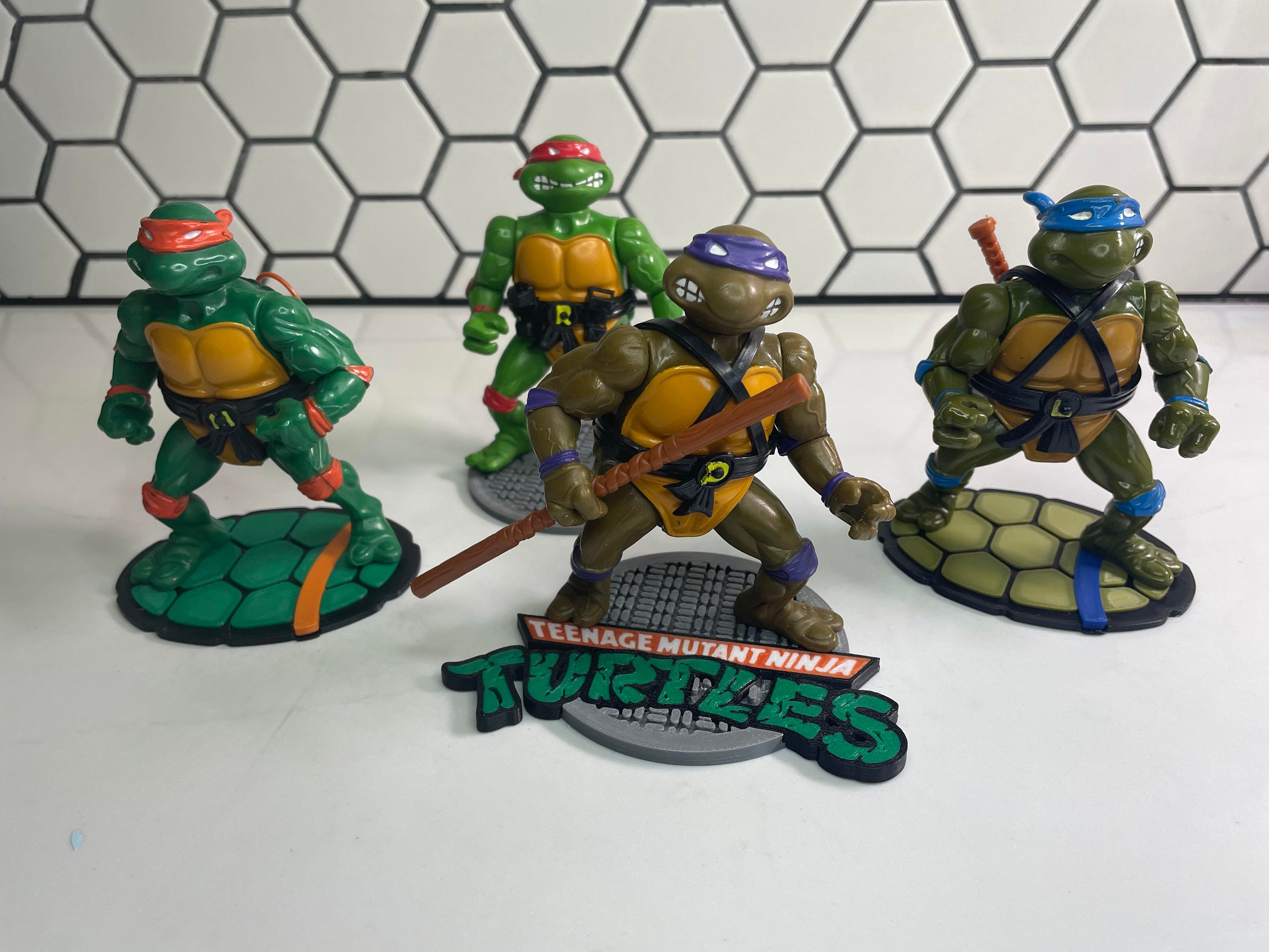 TMNT Vintage Teenage Mutant Ninja Turtles Action Figure Stand - Etsy