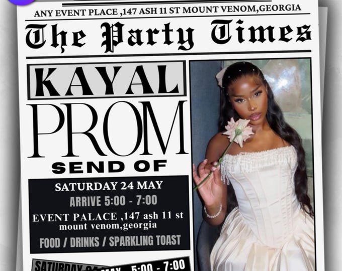 Prom Newspaper Template, Newspaper Announcement, Newspaper Announcement ...