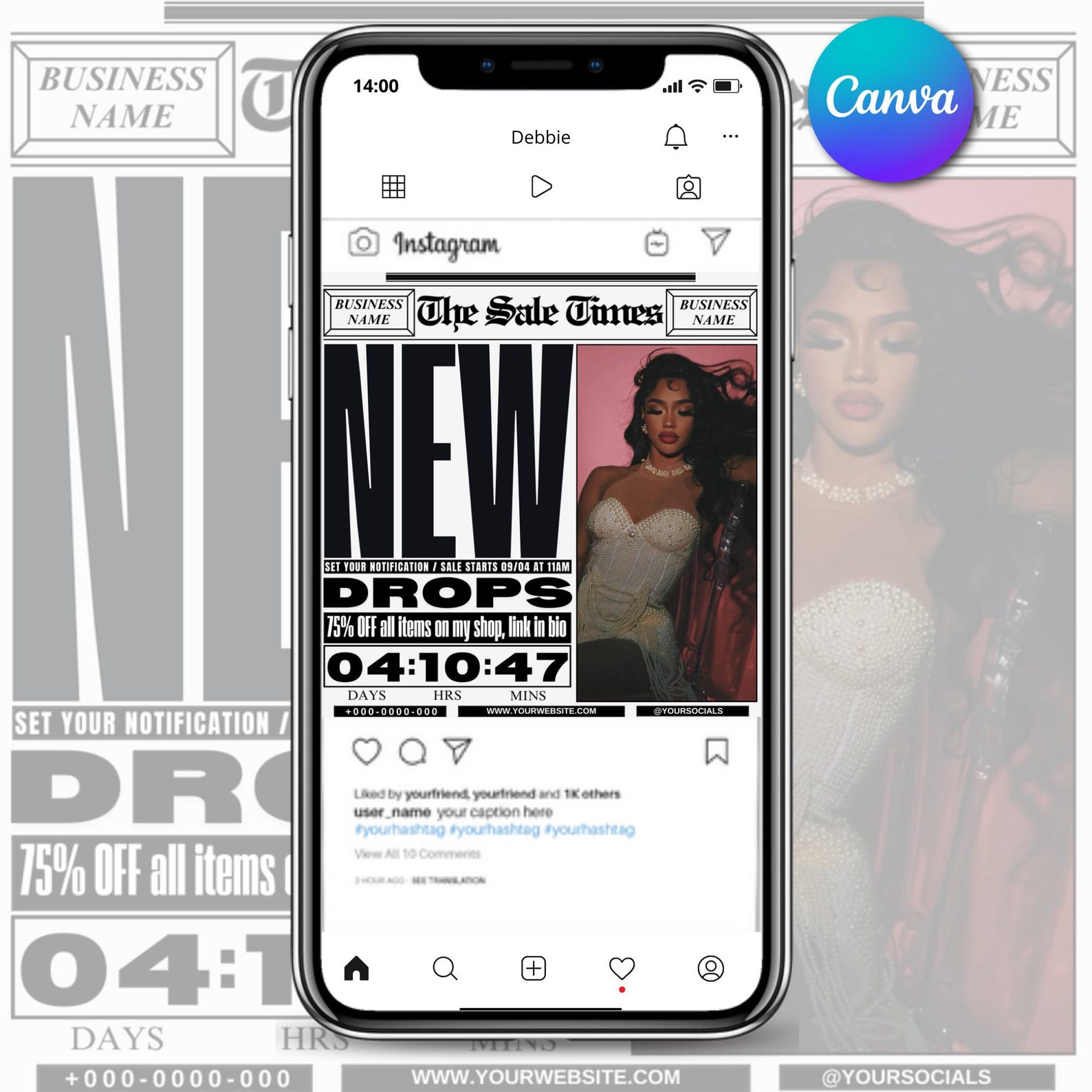 New Drop Flyer Template: Editable Canva Product Launch Announcement ...