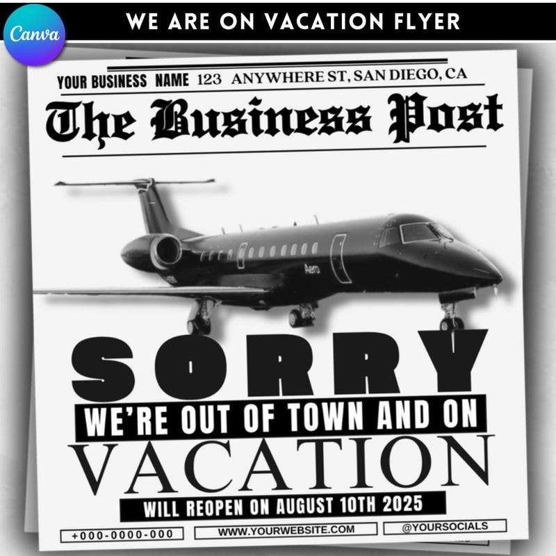 Closed for Vacation Signs - Etsy