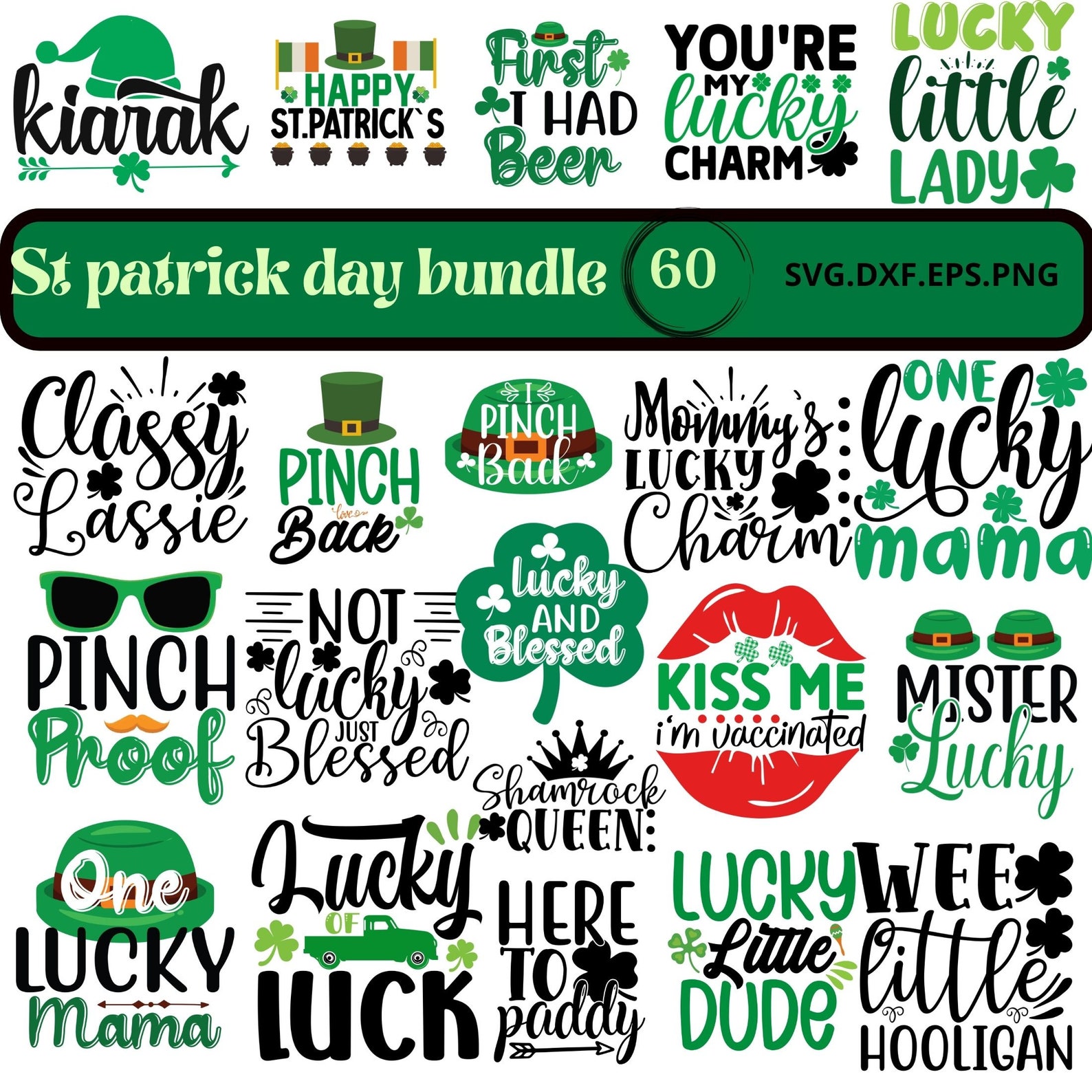 St Patricks Day Svg Bundle, Shamrock Svg, St Patricks Day Shirt, St ...