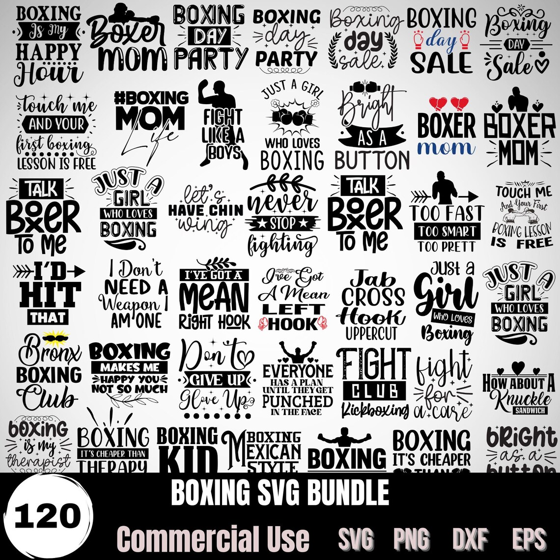 Boxing Svg Bundle, Boxing Gloves Svg, Boxing Cut File, Boxing Svg Cut ...