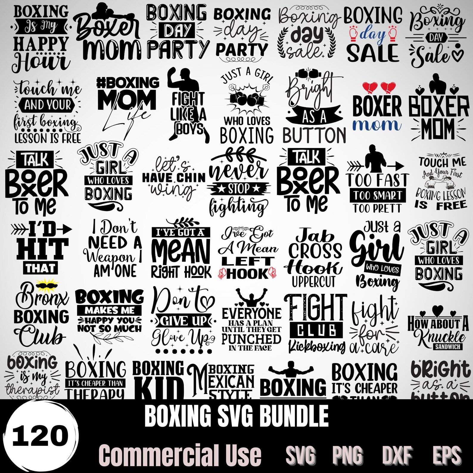 Boxing Svg Bundle, Boxing Gloves Svg, Boxing Cut File, Boxing Svg Cut ...