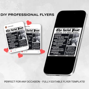 Men's Spa Facial Flyer Template: Barber Shop Grooming, Editable Canva ...