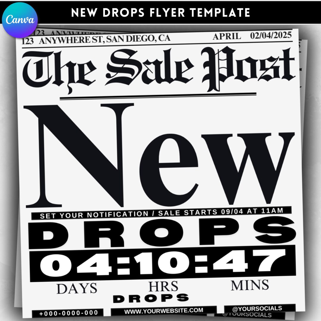 Product Launch Flyer | New Drop Flyer Template | New Arrivals Flyer ...