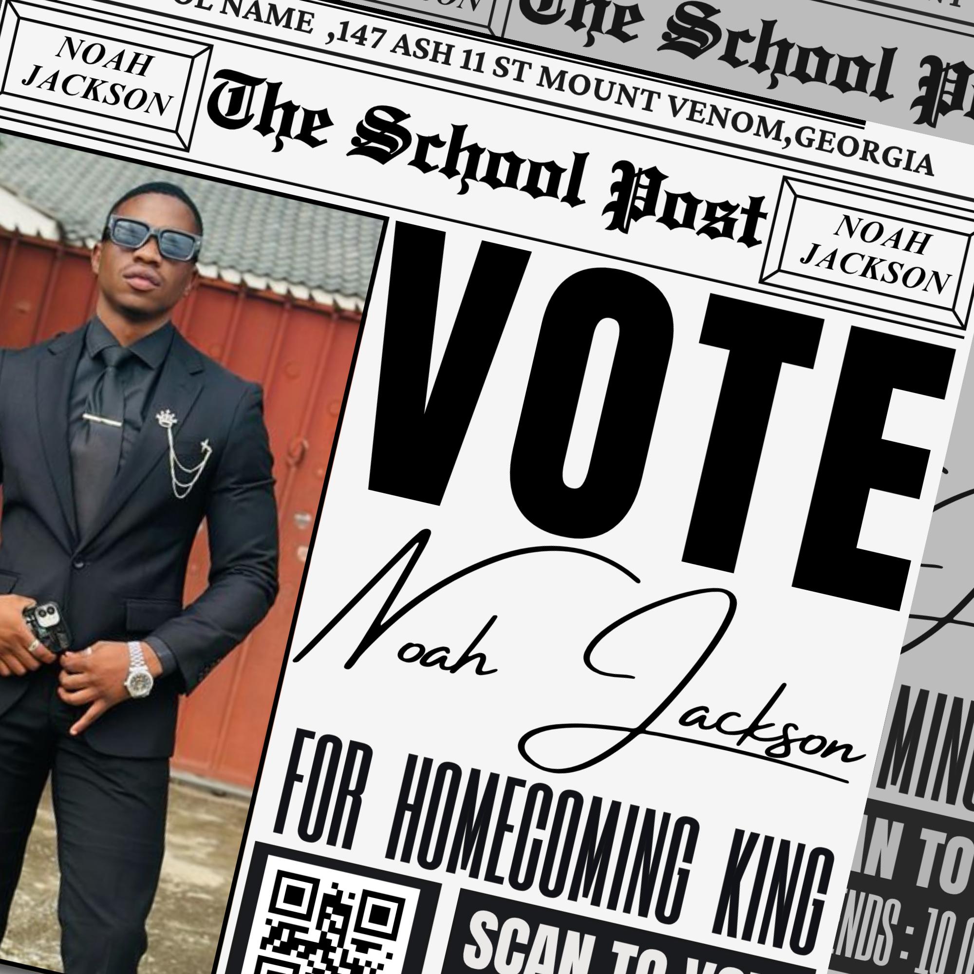 Homecoming Election Flyer Template: DIY Vote for King/queen (canva ...