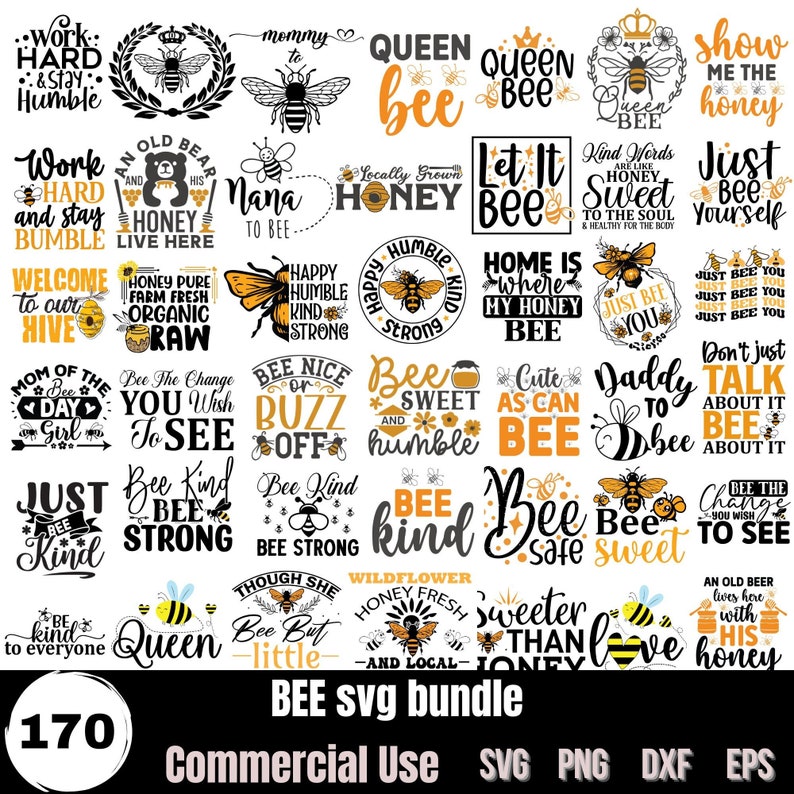 Bee Quotes SVG Designs Bundle Inspiring Clipart for Nature Lovers and ...