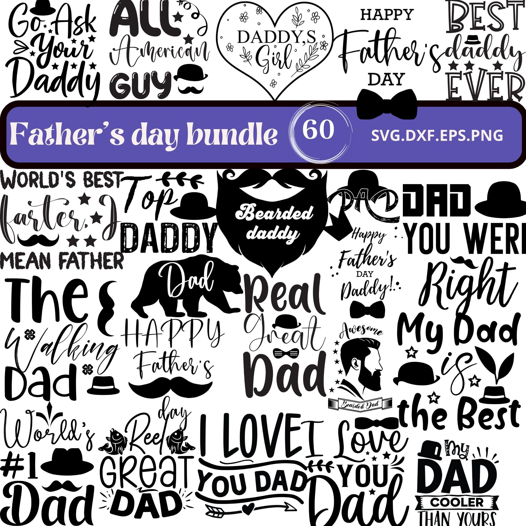 Dad Svg Bundle, Fathers Day Svg, Silhouette Svg, Cool Dad Svg, Happy ...