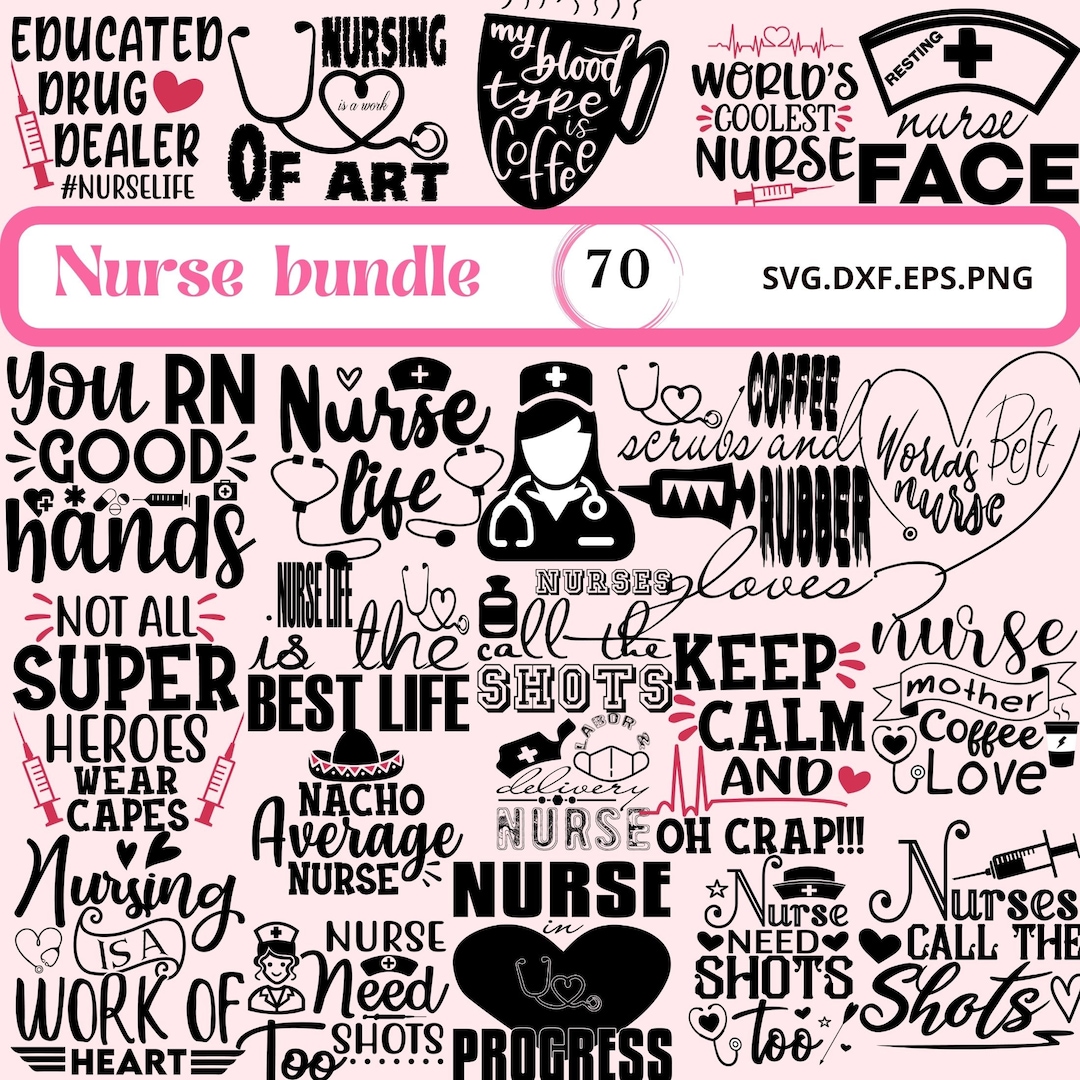 Nurse SVG Bundle, Nurse Quotes Svg, Nurse Life, Nurse Shirt SVG Bundle ...