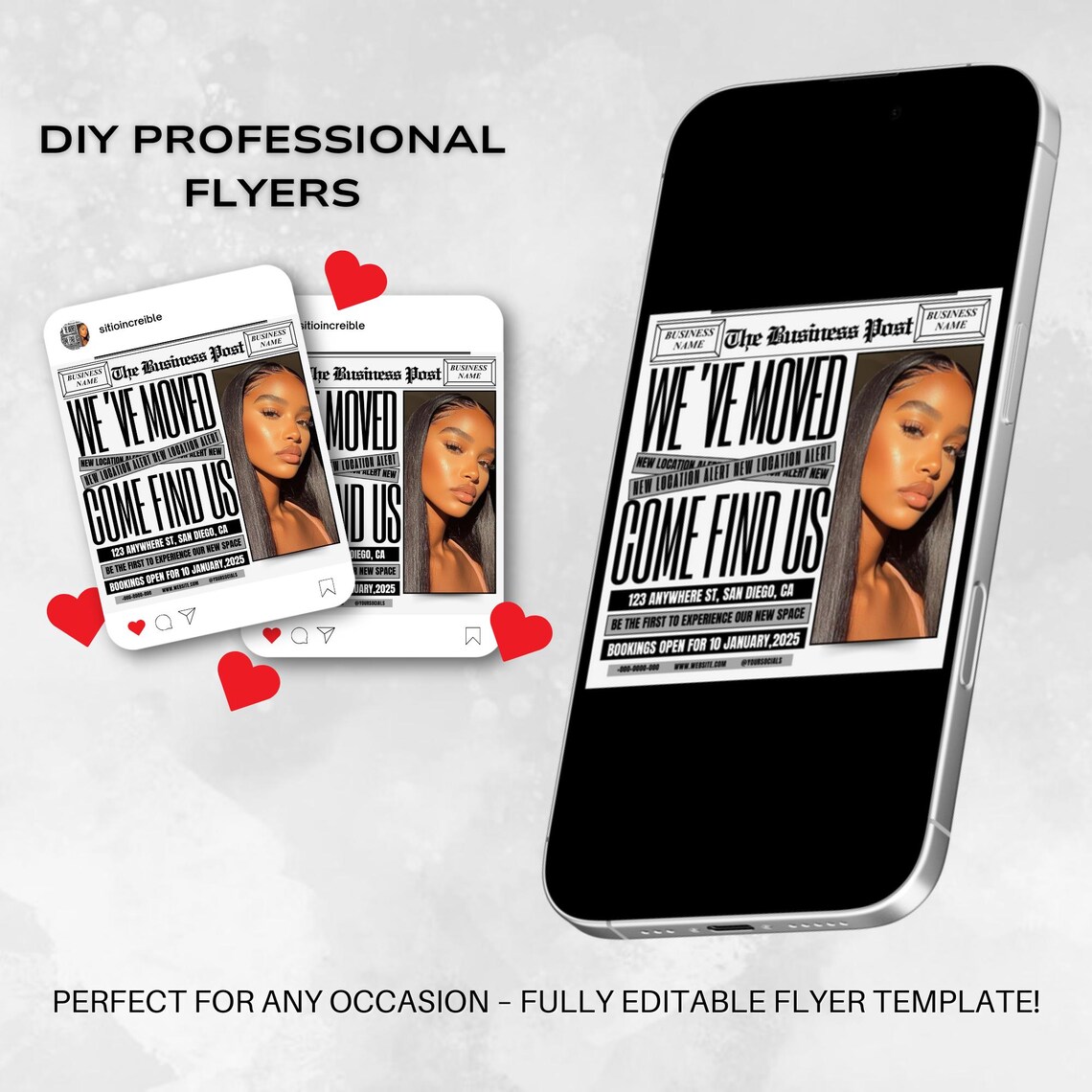 Business Relocation Flyer Template: Editable Canva Design (digital ...