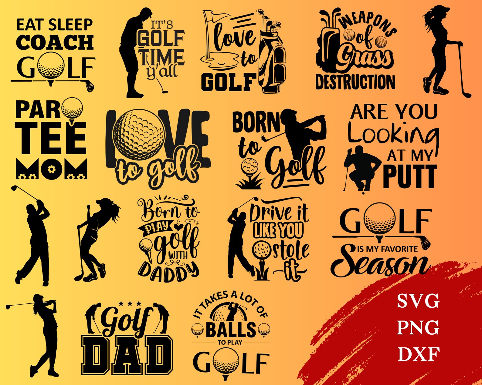 Golf Svg , Golf Svg Bundle, Golf Cut File, Golf Clipart, Cricut Golf ...