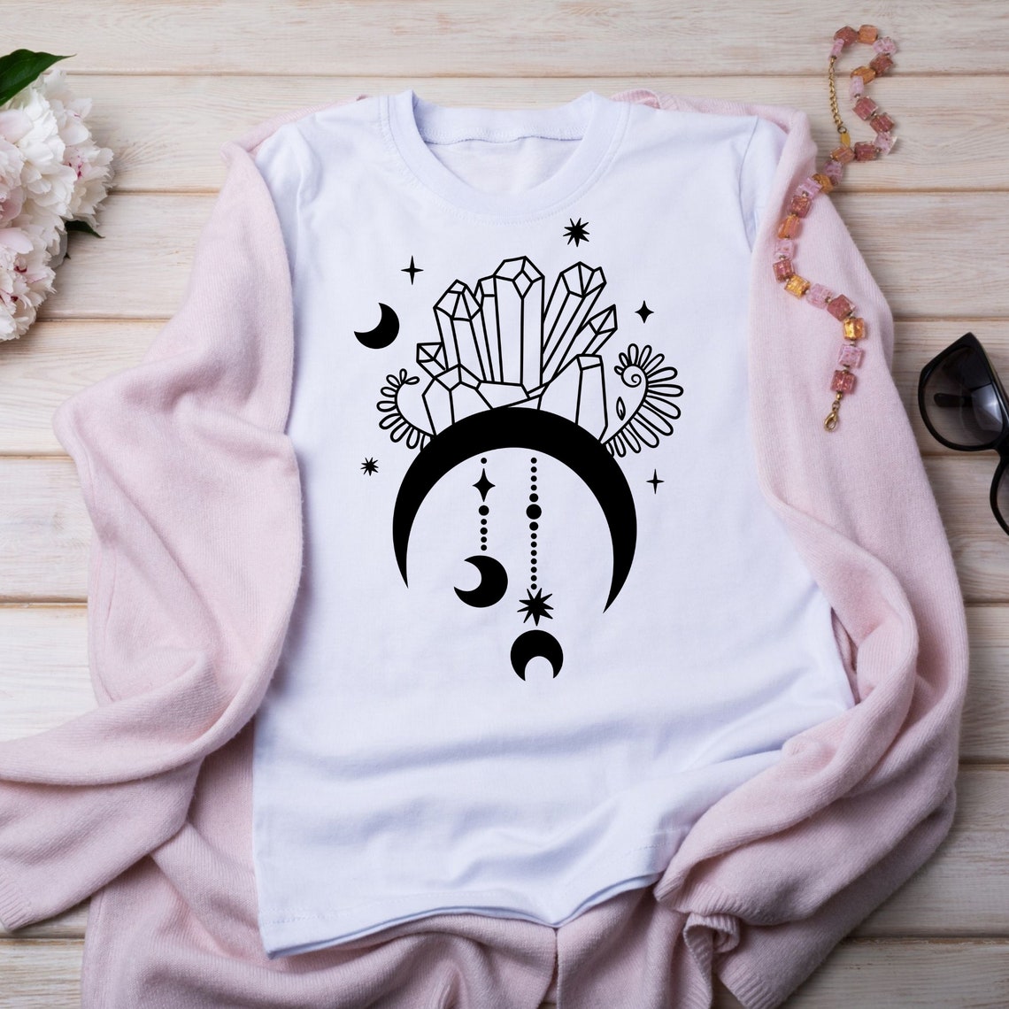 Crystal Svg , Gothic Svg , Mystical Svg , Moon Svg , Crystal Moon Svg ...