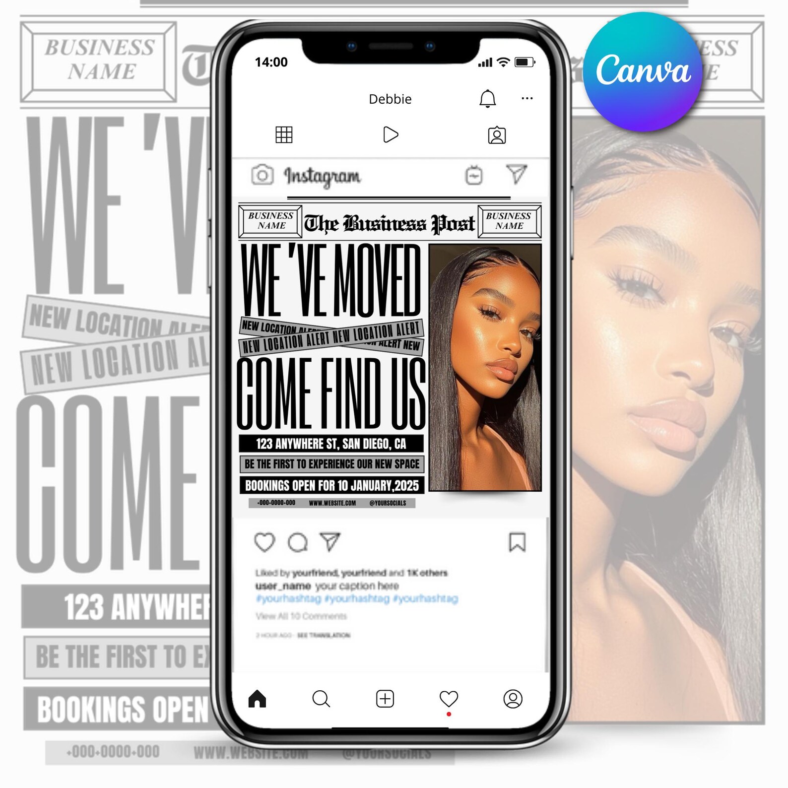 Business Relocation Flyer Template: Editable Canva Design (digital ...
