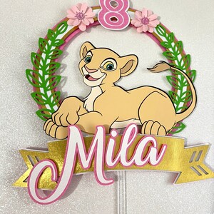 Girl Safari Cake Topper, Lion King Cake Topper, Nala Safari, Custom ...