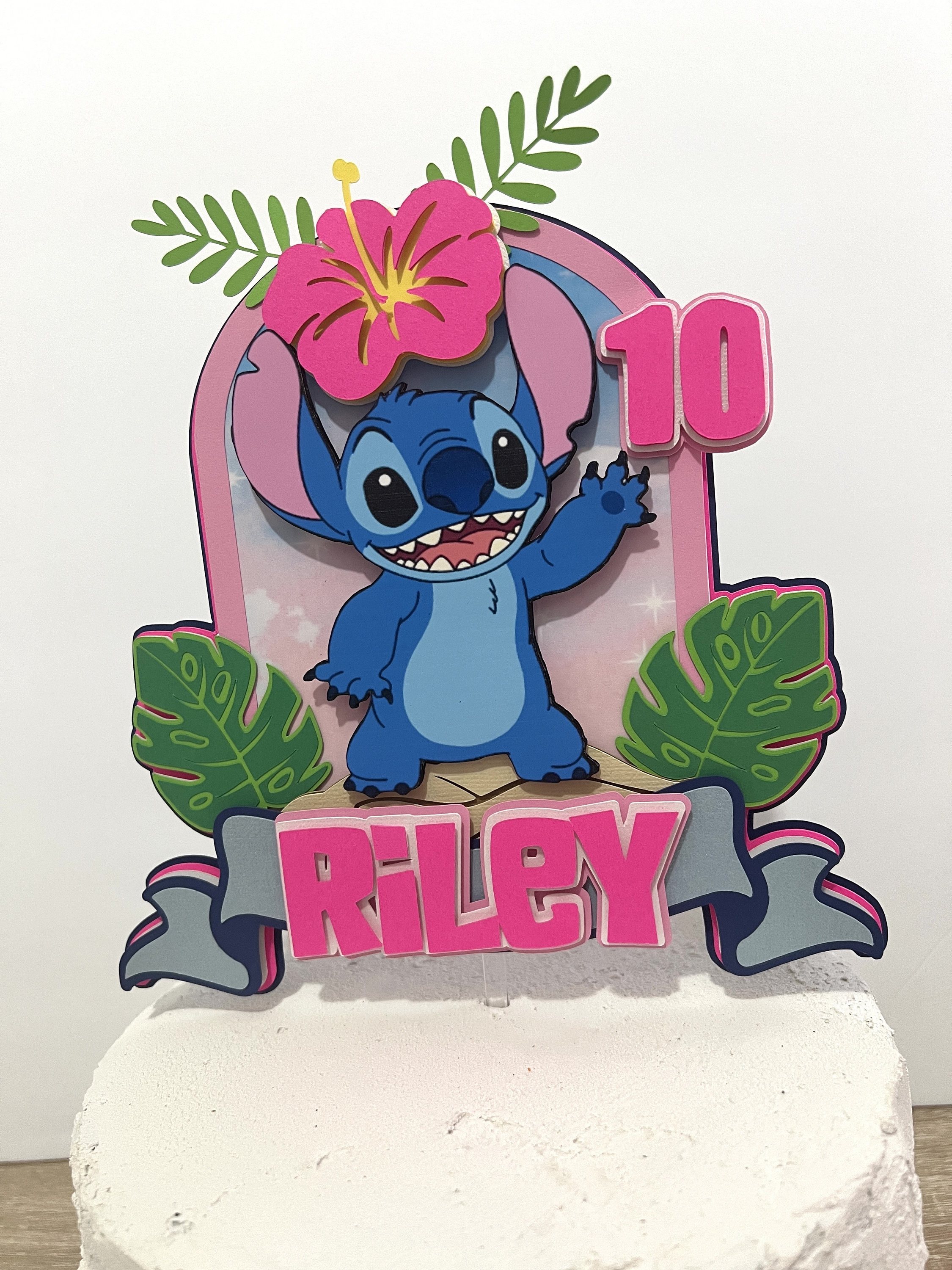 Custom Stitch Cake Topper, Birthday Party Decor - Etsy