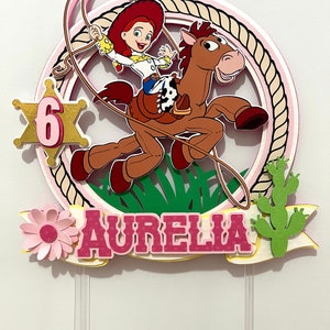 Jessie Cowgirl Cake Topper, Toy Story, Custom Party Decor, Custom Cake ...