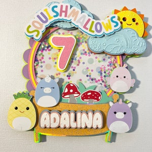 Squishmallow Cake Topper Shaker Squish Party Custom Decor Personalized ...