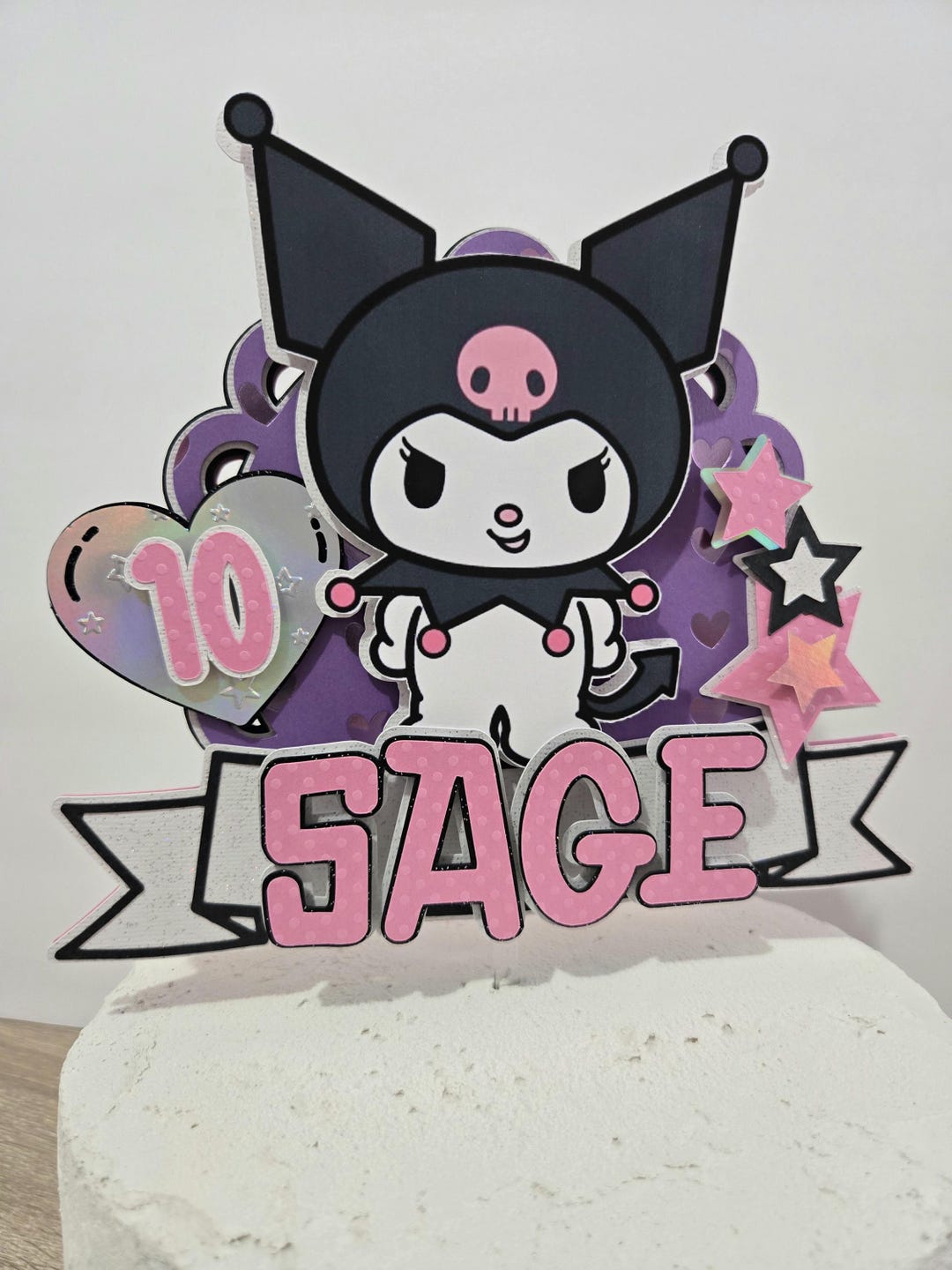 Kuromi Cake Topper, Custom Kuromi Cake Topper, Sanrio Cake Topper ...