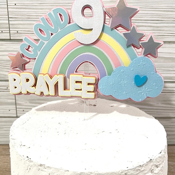 On Cloud 9 Cake Topper - Etsy