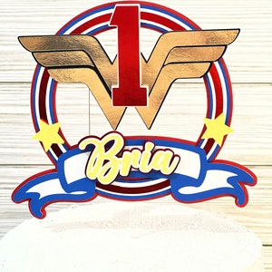 One-der Woman Inspired Cake Topper First Birthday Superhero Party - Etsy