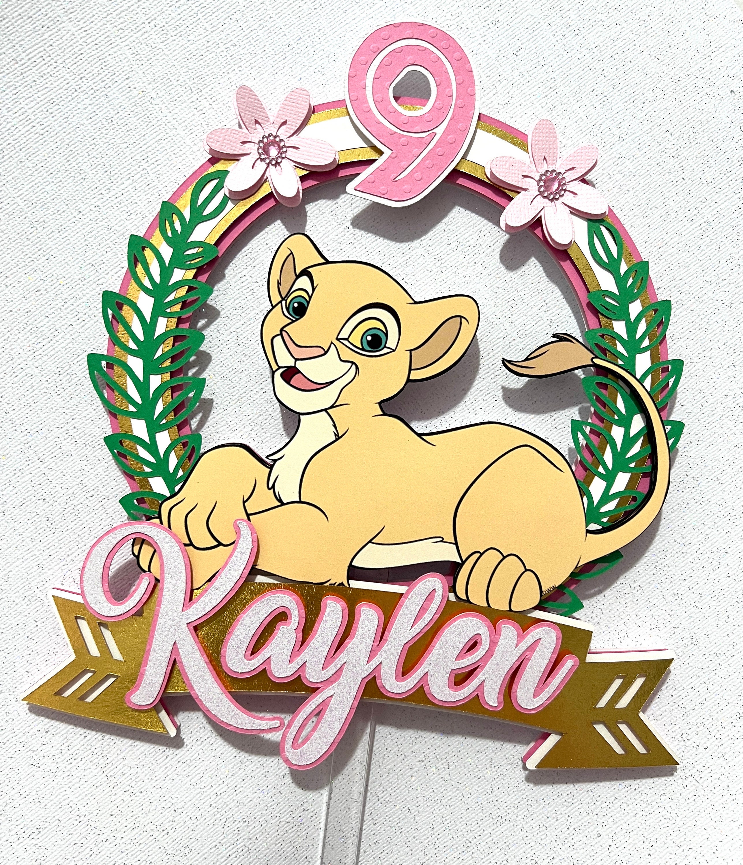 Nala Safari Cake Topper, Glitter Lion King Party Decor, Personalized - Etsy