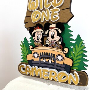 Mickey Safari Inspired Cake Topper Wild One Jungle Safari Mickey Safari ...