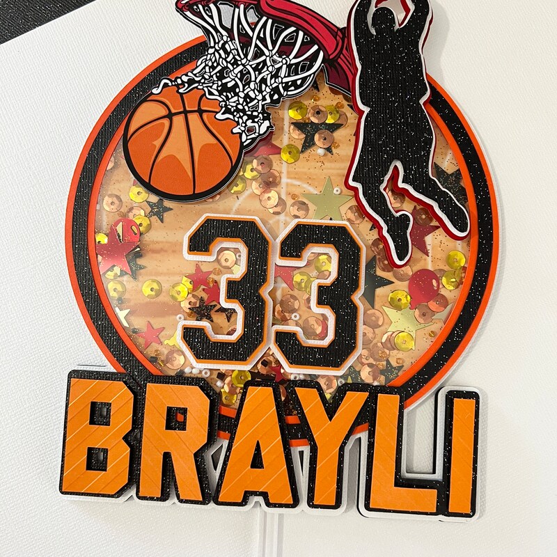 Basketball Cake Topper - Etsy