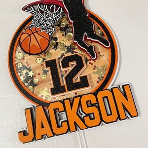 Basketball Cake Topper, Shaker Cake Topper, Sports Party, Custom Decor ...