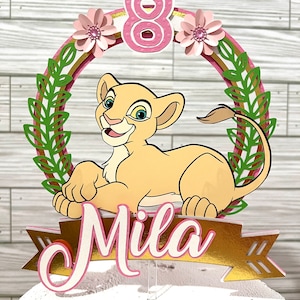 Girl Safari Cake Topper, Lion King Cake Topper, Nala Safari, Custom ...
