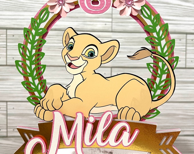 Girl Safari Cake Topper, Nala Safari Cake Topper - Etsy