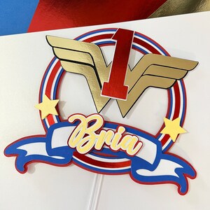 One-der Woman Inspired Cake Topper First Birthday Superhero Party - Etsy