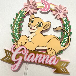 Girl Safari Cake Topper, Lion King Cake Topper, Nala Safari, Custom ...