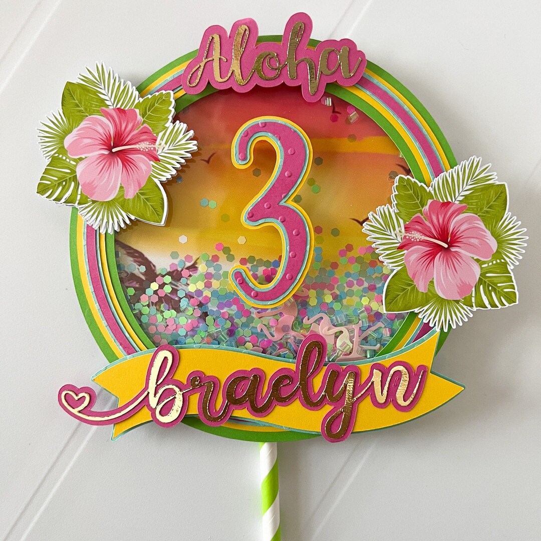 Hawaiian Cake Topper/aloha Cake Topper/hawaii Cake Topper/cake Topper ...