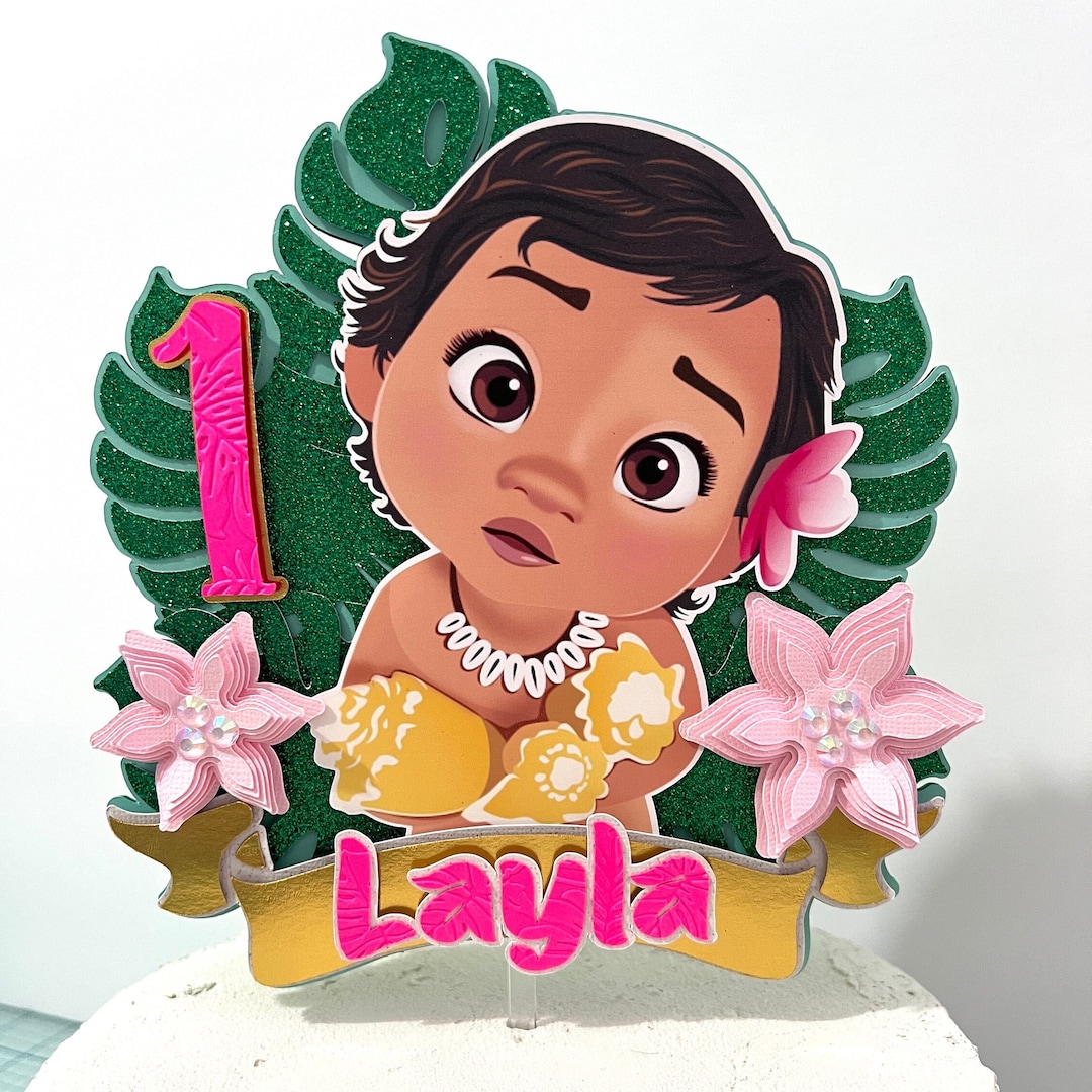Moana Cake Topper, Moana Inspired Cake Topper, Moana Party Decor ...