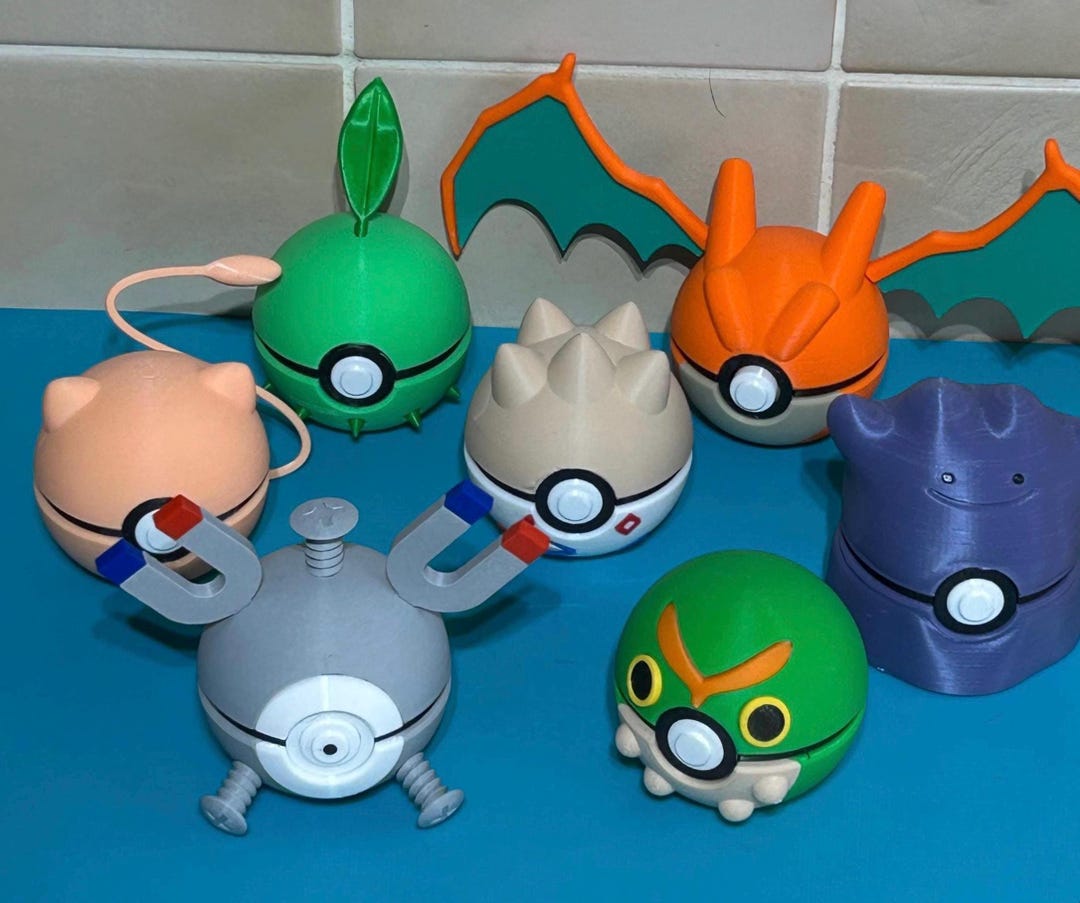 Pokemon Inspired Clicker Stress Relief Fidget Characters 3D Printed ...