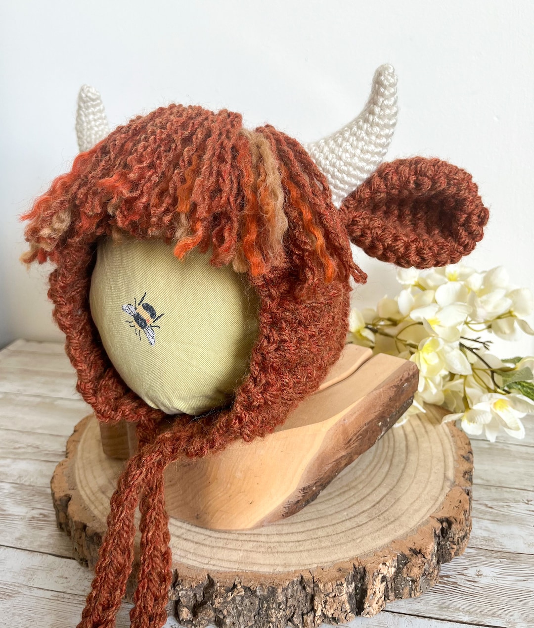 Crochet Highland Cow Pixie Hat Sherpa Lined - Etsy