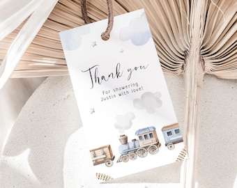 Train Party Thank You Notes and Gift Tag Train Party Train - Etsy