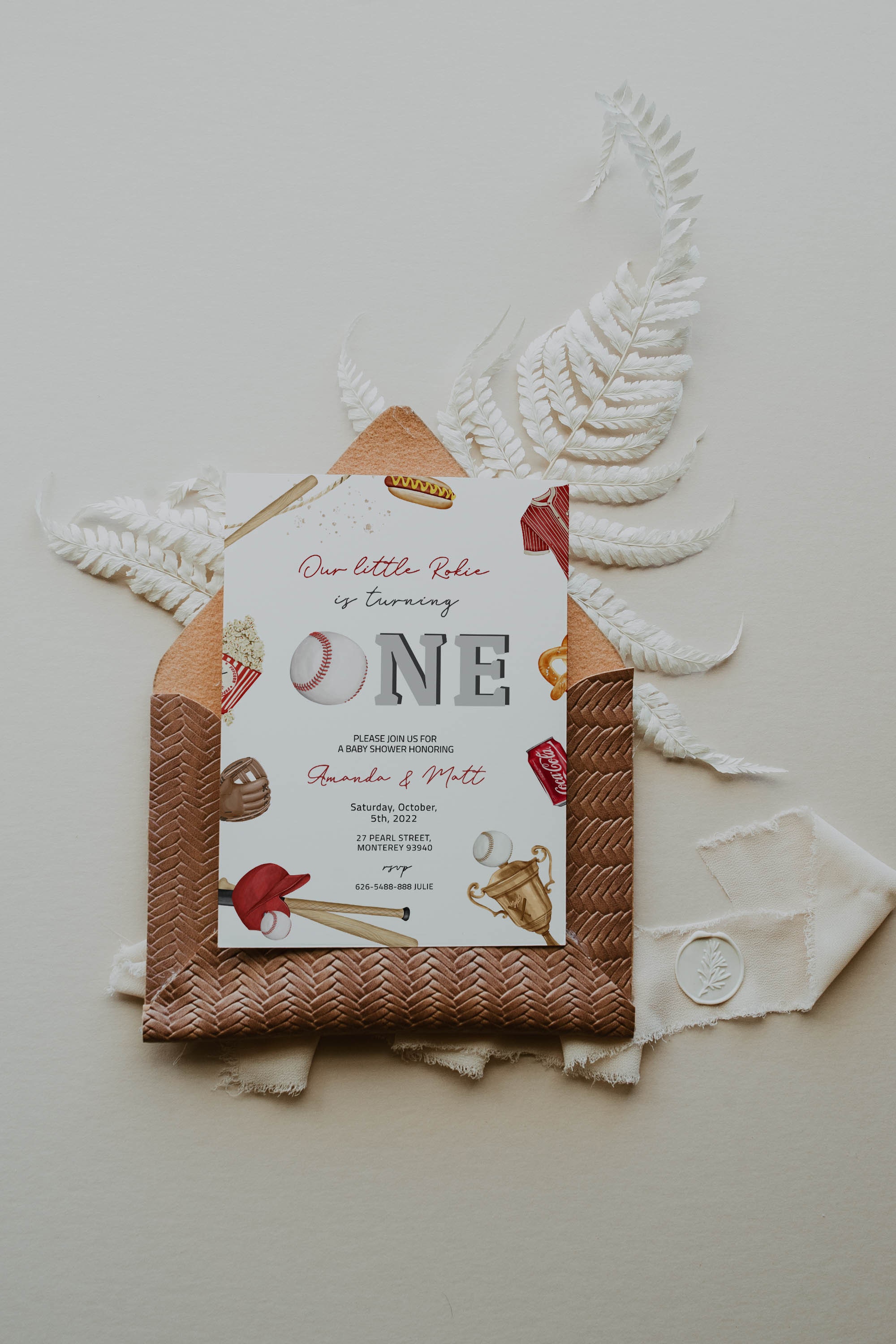 Baseball First Birthday Invitation, Baseball One Birthday Invite ...