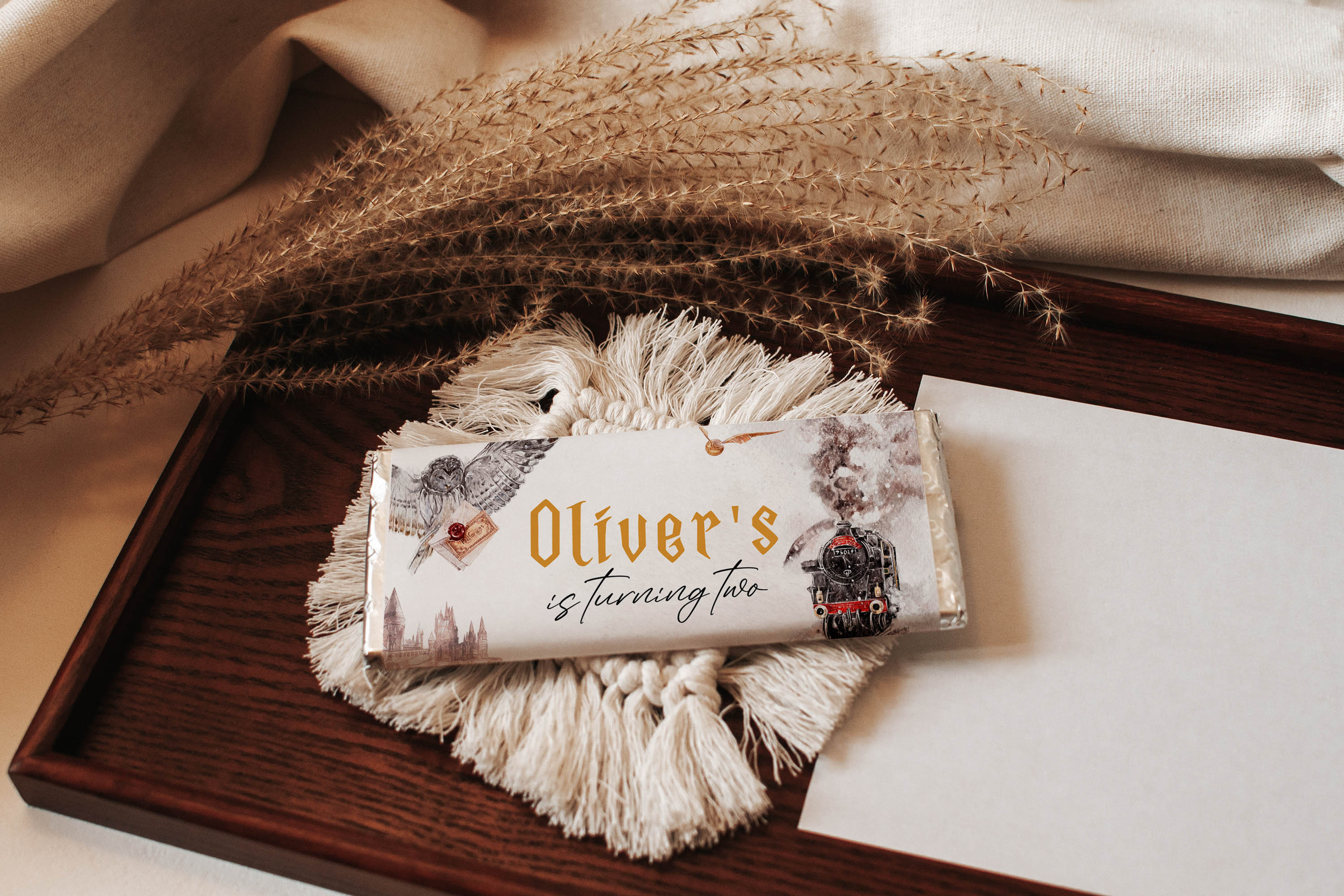 Wizard Chocolate Wrappers, Editable Wizard Magic School Template ...